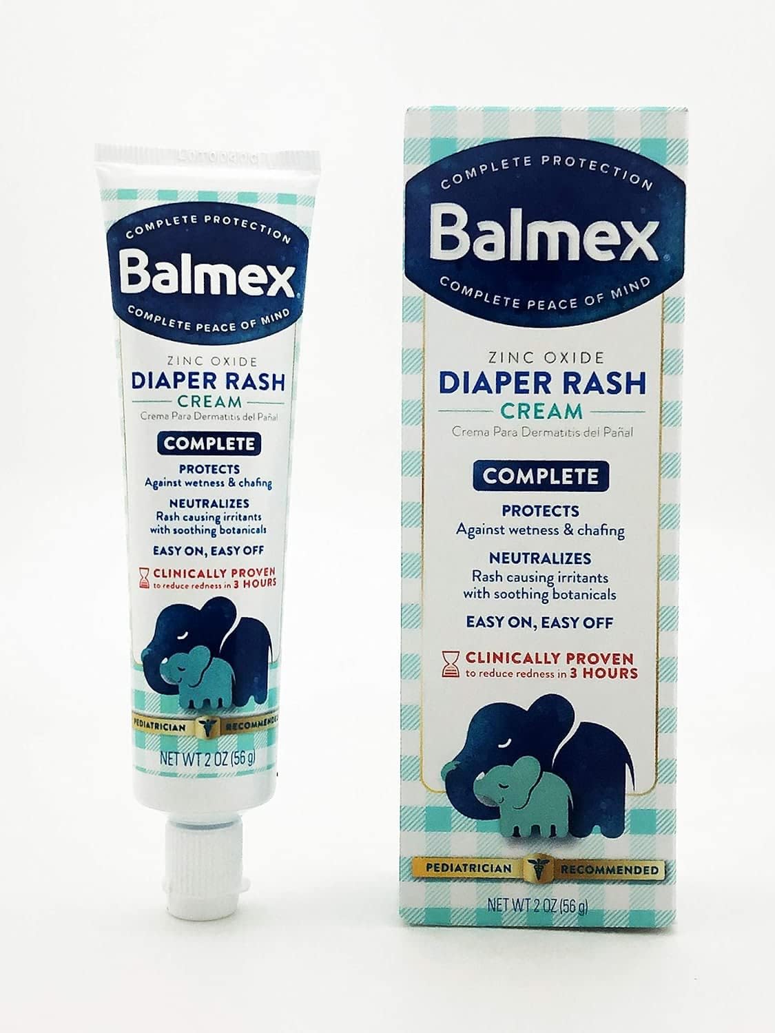 Balmex Zinc Oxide Diaper Rash Cream Advanced Formula - 2 oz, Pack of 3
