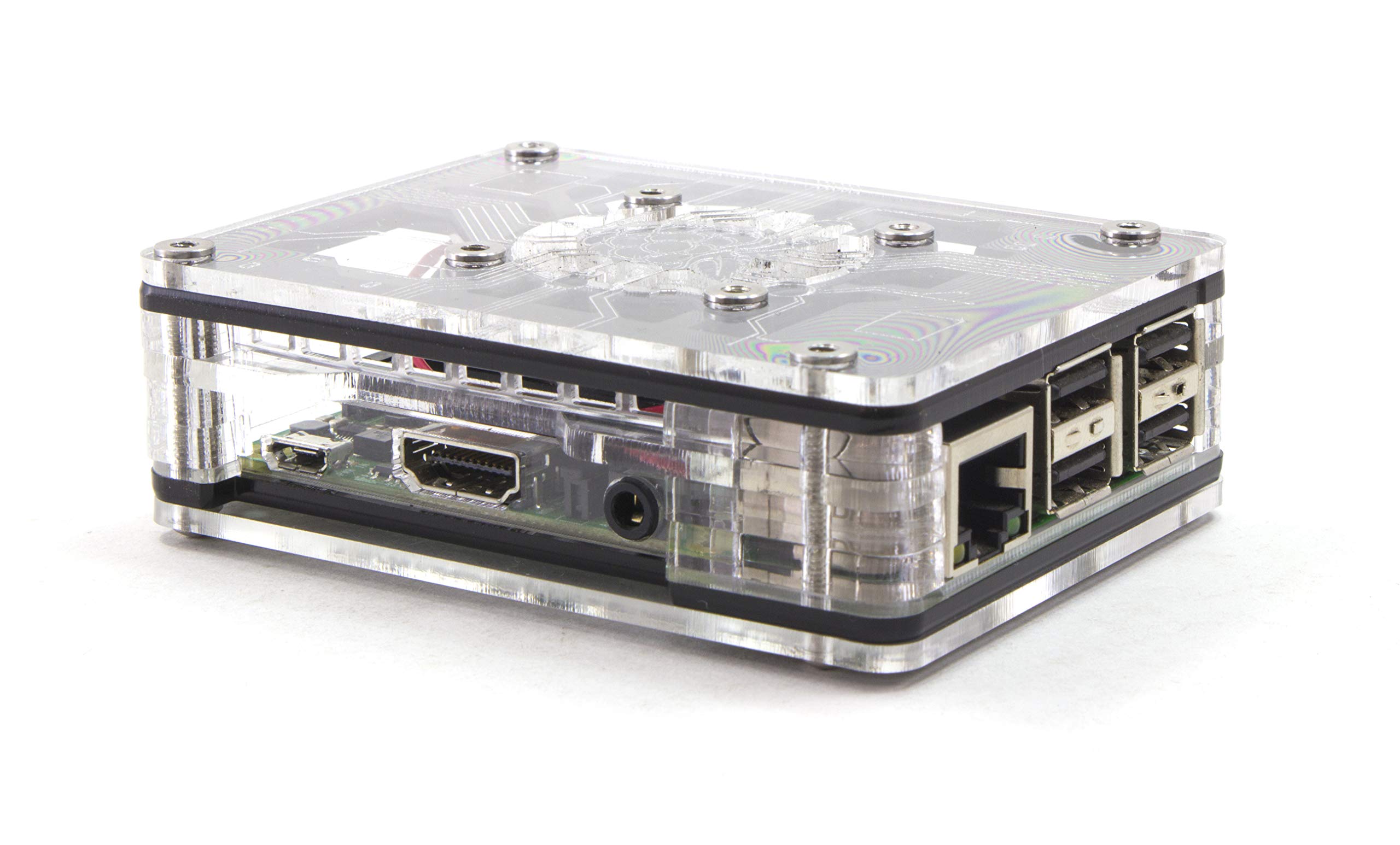 C4Labs Zebra Virtue Fan Case for Raspberry Pi 4B, 3, 2 and B+ (Black Ice)