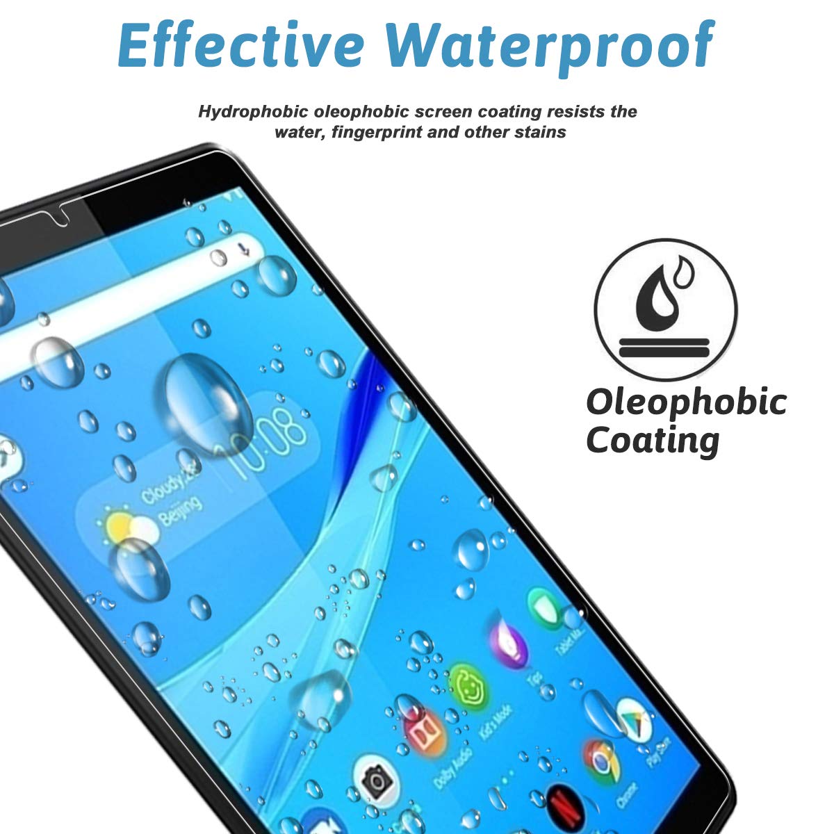 GOZOPO [2 Pack Screen Protector for Lenovo Tab M8 (8 inch), Scratch Resistant 9H Hardness Tempered Glass for Lenovo Tab M8 Tablet 8''