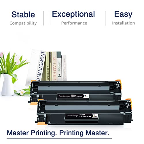 7Magic Compatible Toner Cartridge Replacement for HP 85A CE285A for Laserjet P1102W 1102W P1109W M1212NF MFP P1005 P1006 Printers Ink (Black,2 Pack)