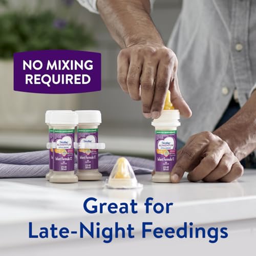Similac Alimentum With 2'-FL HMO Hypoallergenic Infant Formula, for Food Allergies and Colic Due to Protein Sensitivity, Ready-to-Feed Baby Formula, 2-fl-oz Bottle, Pack of 48