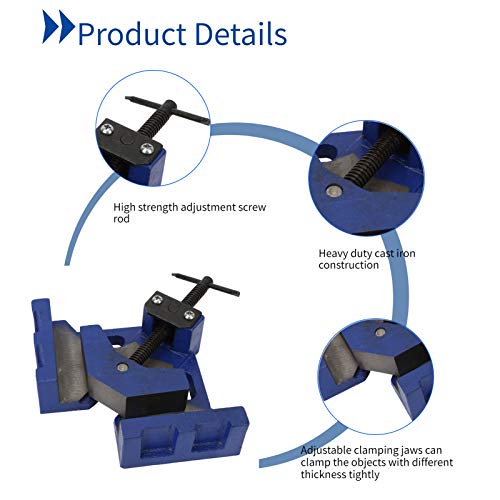 4" Welders Angle Clamp,90 Degree Right Angle Corner Clamp,Heavy Duty Welding Fixture for Wood Metal Work