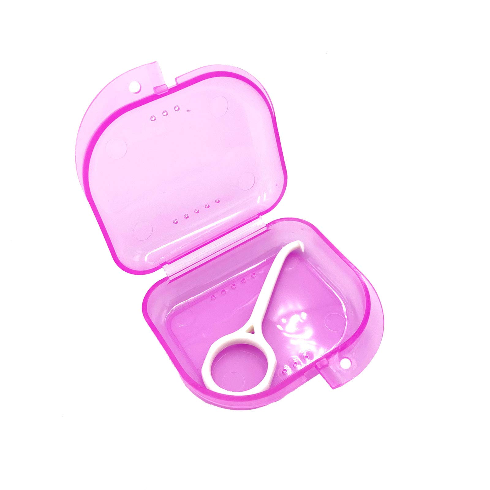 Orthodontic Retainer Case with Vent Holes - Transparent Purple