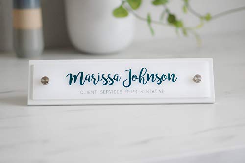 Desk Name Plate Plaque Personalized with your Name and Title 10 x 2.5 in