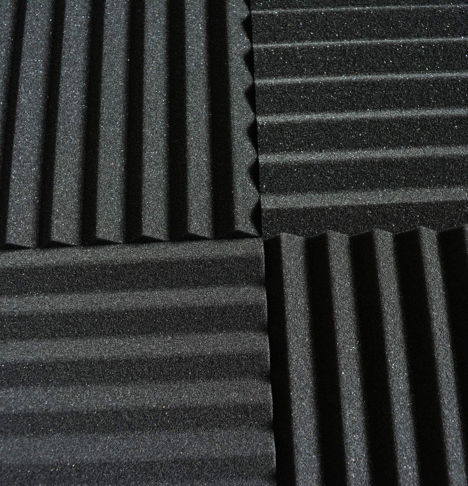 96 Pack Acoustic Foam Panel Wedge Studio Soundproofing Wall Tiles Black 12" X 12" X 1"