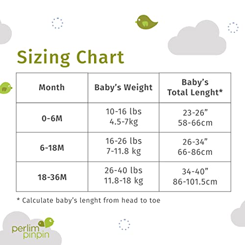 New 2024 Spring Summer Release - Perlimpinpin 0.7 TOG Cotton Baby Sleep Sack – Tailored to any American Climate