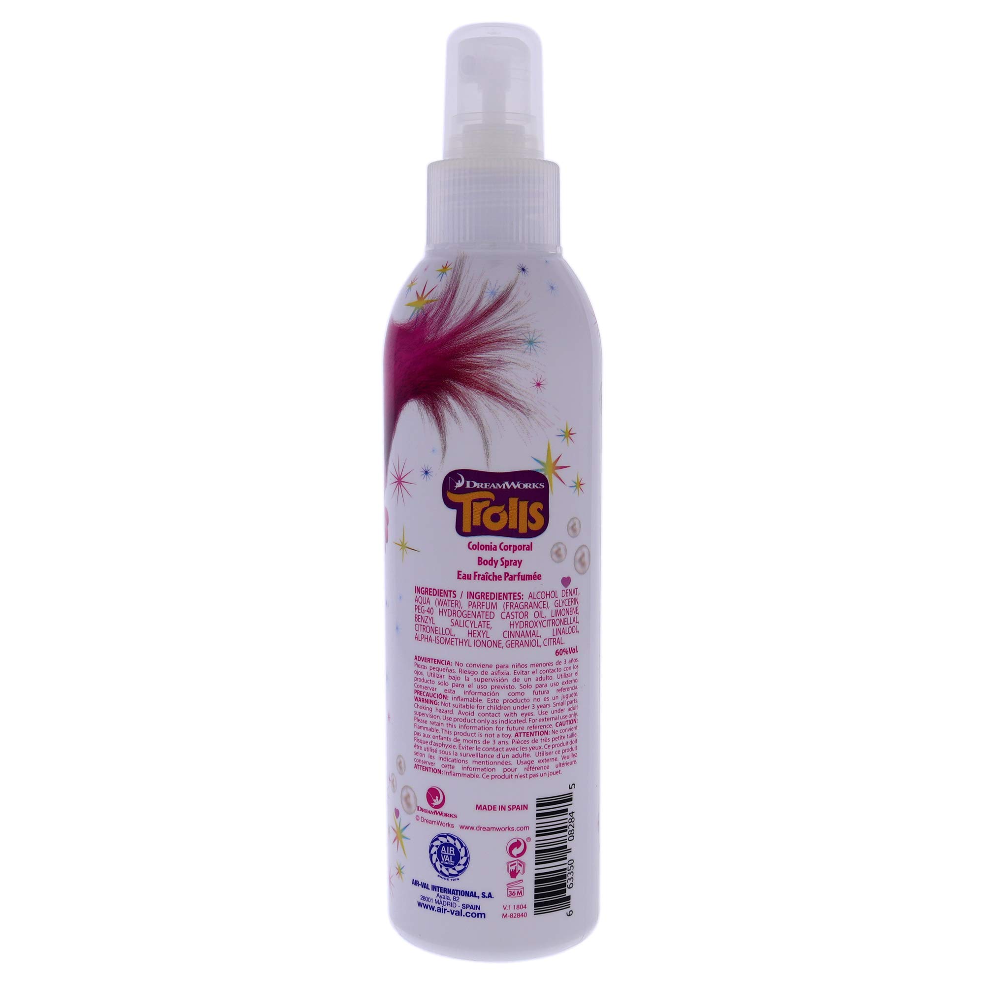DreamWorks Trolls Free To Sparkle for Kids - 6.8 Oz Body Spray, multicolor (I0087368), glitter body spray