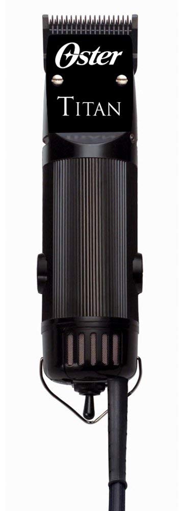 Oster Titan Model #76076-310 Detachable Blade Heavy Duty Clipper with Bonus 00000 Detachable Blade, 10 Guide Comb Set and Neck Duster