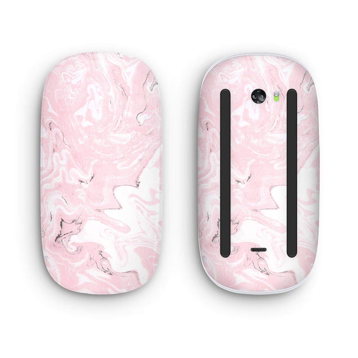 Design Skinz Mixtured Gray and Pink v9 Textured Marble Vinyl Decal Compatible with The Apple Magic Mouse 2 (Wireless, Rechargable) with Multi-Touch Surface