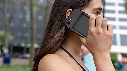 Battery Case for iPhone SE 3/6/6s/7/8/SE 2020, [6500mAh] Rechargeable Smart Extended Charging Case Compatible with iPhone SE 3/6/6s/7/8/SE 2020 (4.7 inch) Backup Power Battery Pack Charger Case-Black