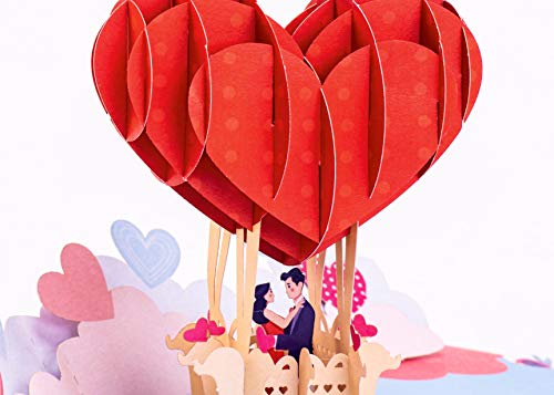 Wonder3D Pop Up Card for Valentines Day Pop Up Card, Valentines Day 3D Card, Happy Birthday, Happy Anniversary, Thank You, Get Well, Thinking of you, Anniversary card for her