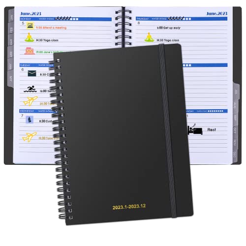 2024 Planner - Weekly Planner 2024 from January 2024 to December 2024, 5" x 8" Planner with Year Plan, Monthly Tabs, Monthly Expense & Notes, Inner Pocket, 100GSM Paper