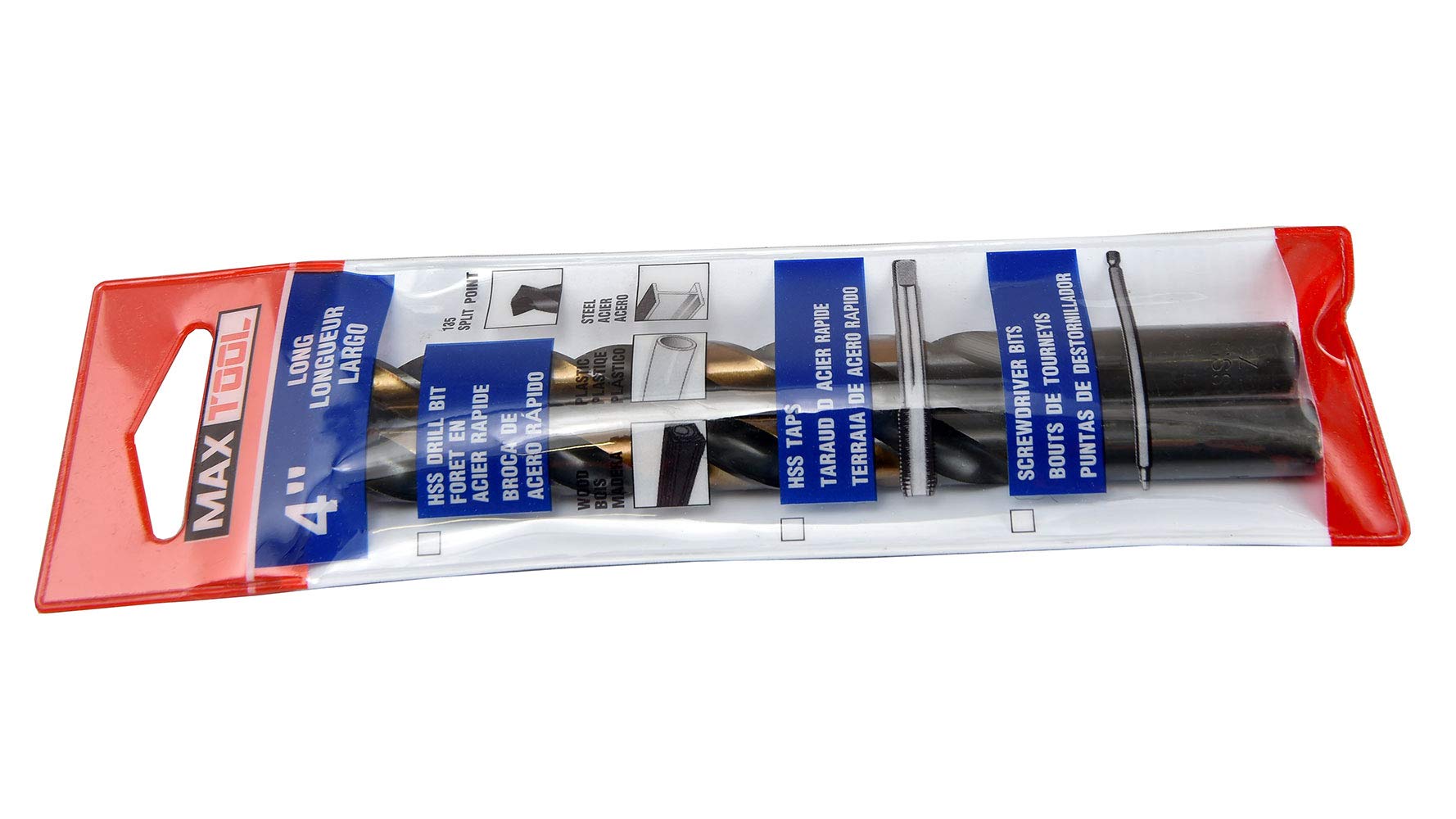 MAXTOOL 11/32" 2pcs Identical Jobber Length Drills HSS M2 Twist Drill Bits Fully Ground Black & Bronze Straight Shank Drills; JBF02H10R22P2