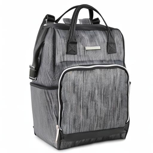 Bananafish Diaper Bag - Multi-Function Design Nappy Bag for Baby Care or Travel - Carry or Wear as Backpack - Large Capacity in Trendy, Stylish Design, Dark Grey