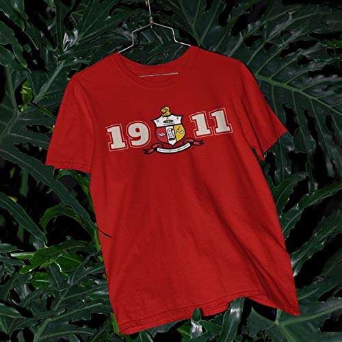 BBGreek Kappa Alpha Psi Fraternity Paraphernalia - 1911 Crest - Official Vendor - Crew Neck Shirt - Cardinal X-Large