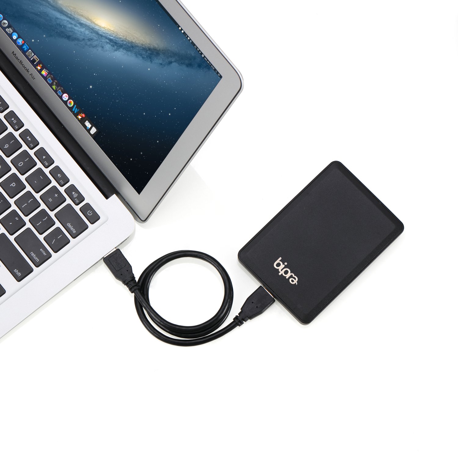 BIPRA S3 2.5 inch USB 3.0 FAT32 Portable External Hard Drive - Black (320GB)