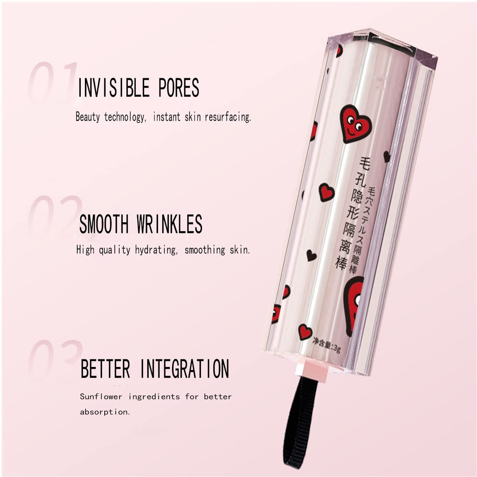 2PCS Bellabelle's Magic Makeup Primer, Stalleryy Pore-Perfecting Primer Stick, Bellabelle Make up Primer, Magical Pore Eraser Waterproof Face Primer Stick, Invisible Pore Primer Stick Moisturizing