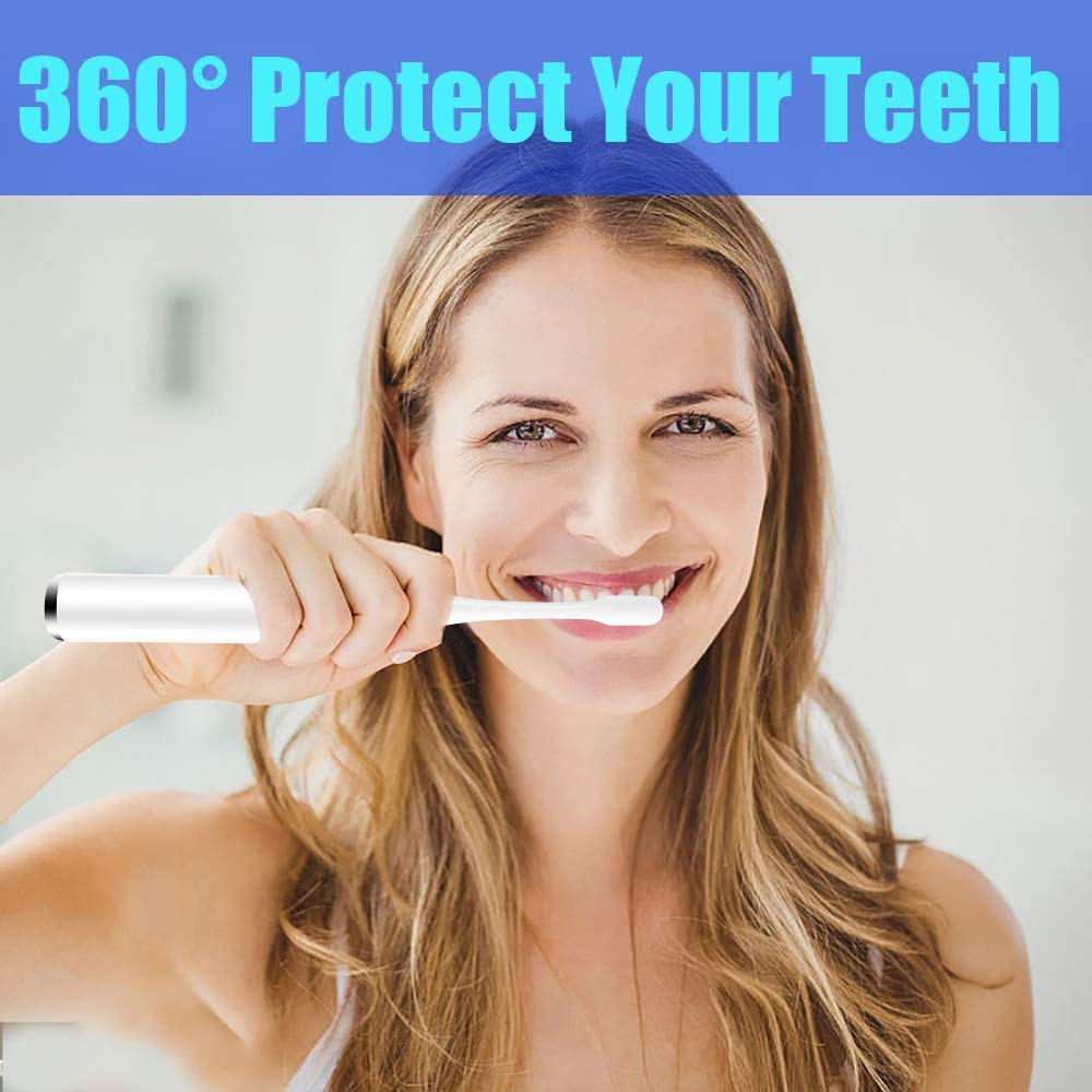 WOSUK Electric Sonic Toothbrush Powerful Sonic Cleaning Toothbrush with Timer 4 Modes Dentists Recommend Sonic Rechargeable Toothbrush for Adults, 2 Hr Charge Last 30 Days, 4 Brush Heads