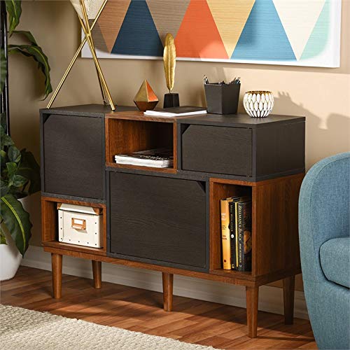 Baxton Studio FP-6794-Oak/Espresso Cabinet, One Size, Espresso
