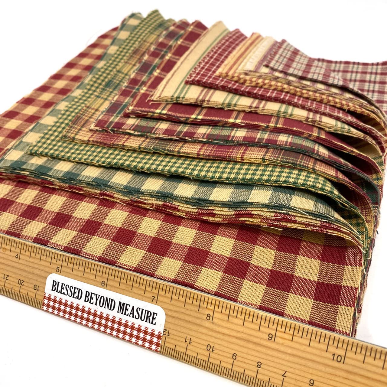 Vintage Christmas Homespun 100% Cotton Fabric 44 pc Precut 10 inch Cake Layers by JCS