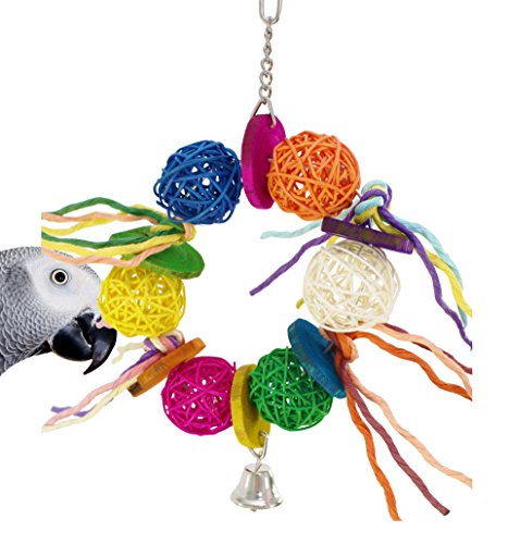 Bonka Bird Toys 1021 Circle Chew Bird Toy Parrot cage Toys Cages Foraging Shred Cockatiel Conure