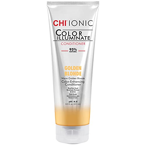 CHI Color Illuminate Conditioner, Helps Maintain Fresh Color In Natural & Color-Treated Hair, Sulfate, Paraben, & Cruelty-Free, Golden Blonde, 8.5 Oz