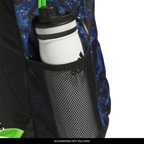 adidas Ready Backpack, Galaxy Camo Dark Blue/Lucid Lime Green, One Size