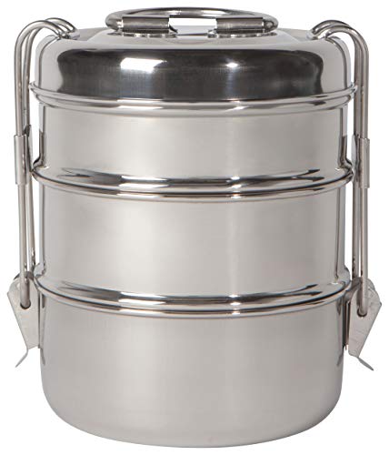 Now Designs Stainless Steel Tiffin, Simply Steel - 4.75 x 6 in | Homemade Meal Transport