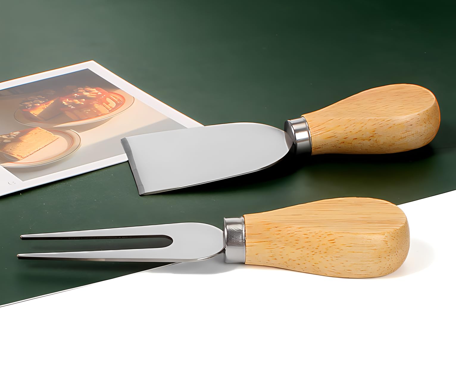 4pcs Cheese Knives Set - Butter Knife,Cheese Knife,Cheese Slicer,Cheese Fork, Stainless Steel Cheese Knife Set for Charcuterie Board and Accessories