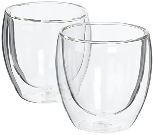 Bodum Pavina Glass, Double-Wall Insulated Glasses, Clear, 8 Ounces Each (Set of 2)