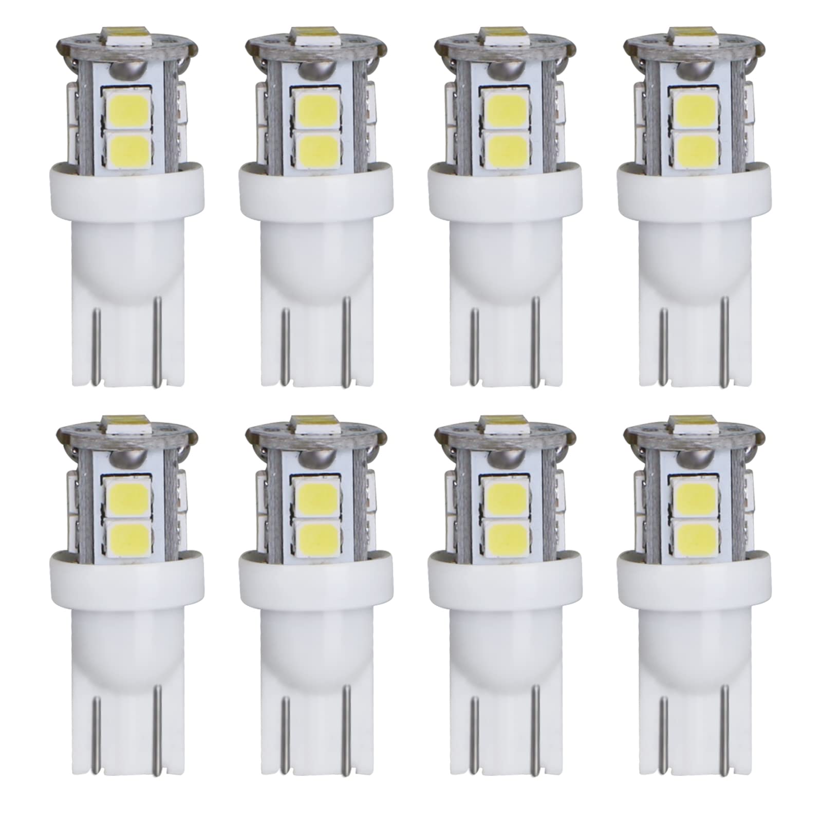 HUTTUUBUDU LED Landscape Light Bulbs 1W 12V Cool White 6000K,7W Low Voltage Incandescent Light Bulbs Equivalent,Wedge Base T5 Malibu Bulbs, Garden Light Bulbs, Landscape Bulbs 8 Pack