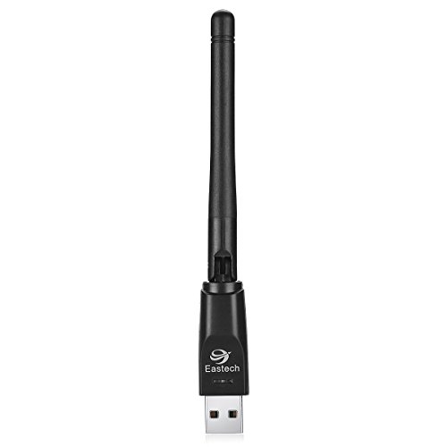 EASTECH Wireless WiFi USB Dongle Stick Adapter RT5370 150Mbps for MAG 254 250 255 270 275 IPTV Set-Top Box, Jynxbox, Linkbox, Raspberry Pi, Pc Laptops Desktop, for Win7, Win8, Mac OS, Linux