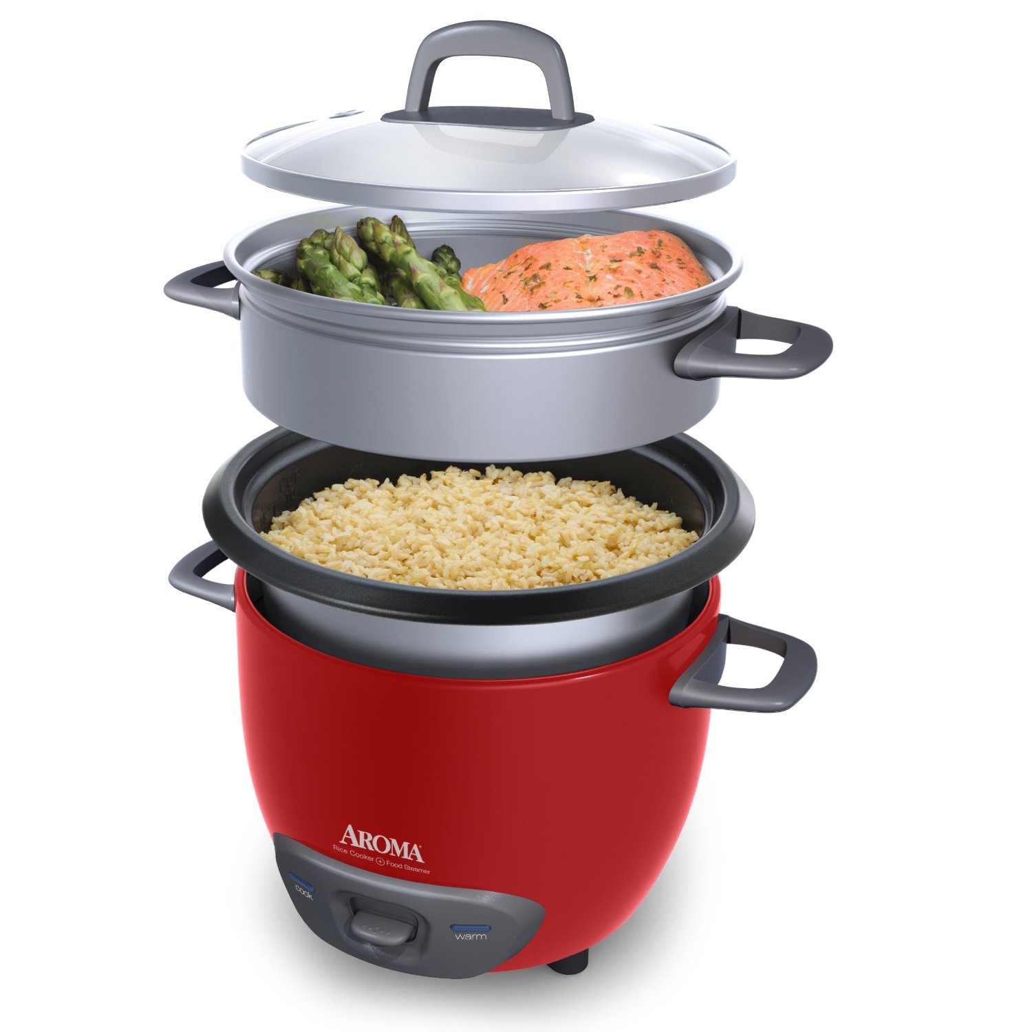 6 CUP RICE COOKER RED (Renewed)