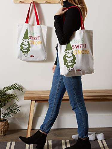 DII Printed Shopping Canvas Bags, Set of 2, Strawberry Garden