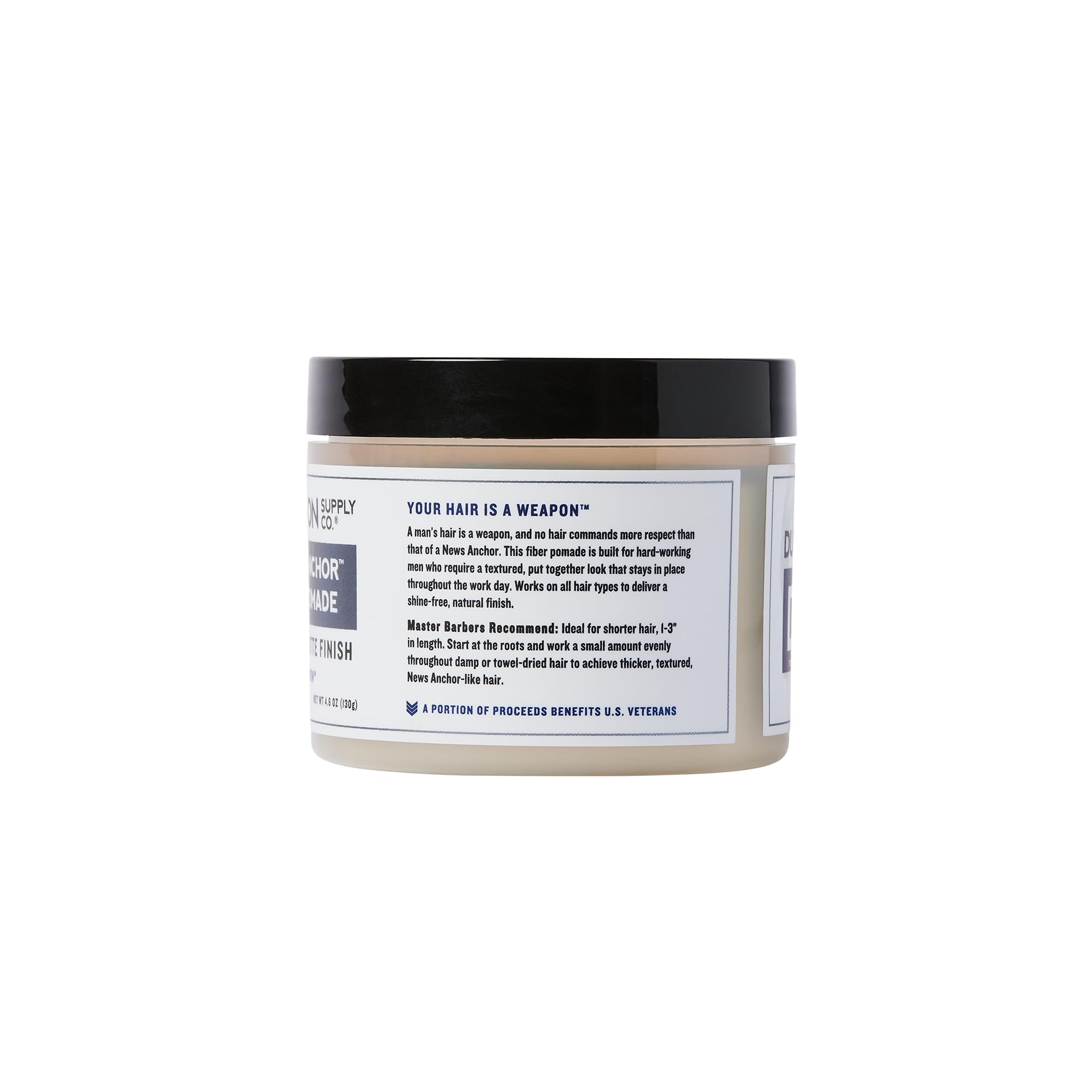 Duke Cannon News Anchor Fiber Pomade - Strong Hold, Natural Matte Finish - 4.6 oz