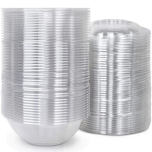 Green Direct 24 oz. Salad Containers with Lids - Pack of 50 | Clear Plastic Salad Bowls for Lunch, Serving, and Mixing