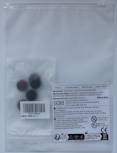 9CDeer Performance Joystick Analog Stick Thumb Grips Set of 6 Compatible with PS5, PS4, Xbox Series X/S Xbox One, Switch Pro Controller Skull Black & Red