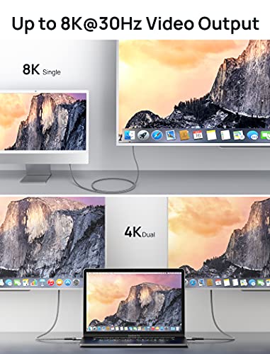JSAUX USB4 Cable Supports 40Gbps Data Transfer/ 100W Charging/ 8K @30Hz, USB C to USB C Cable Compatible with MacBook Pro, Hub, USB-C Docking Station, and More
