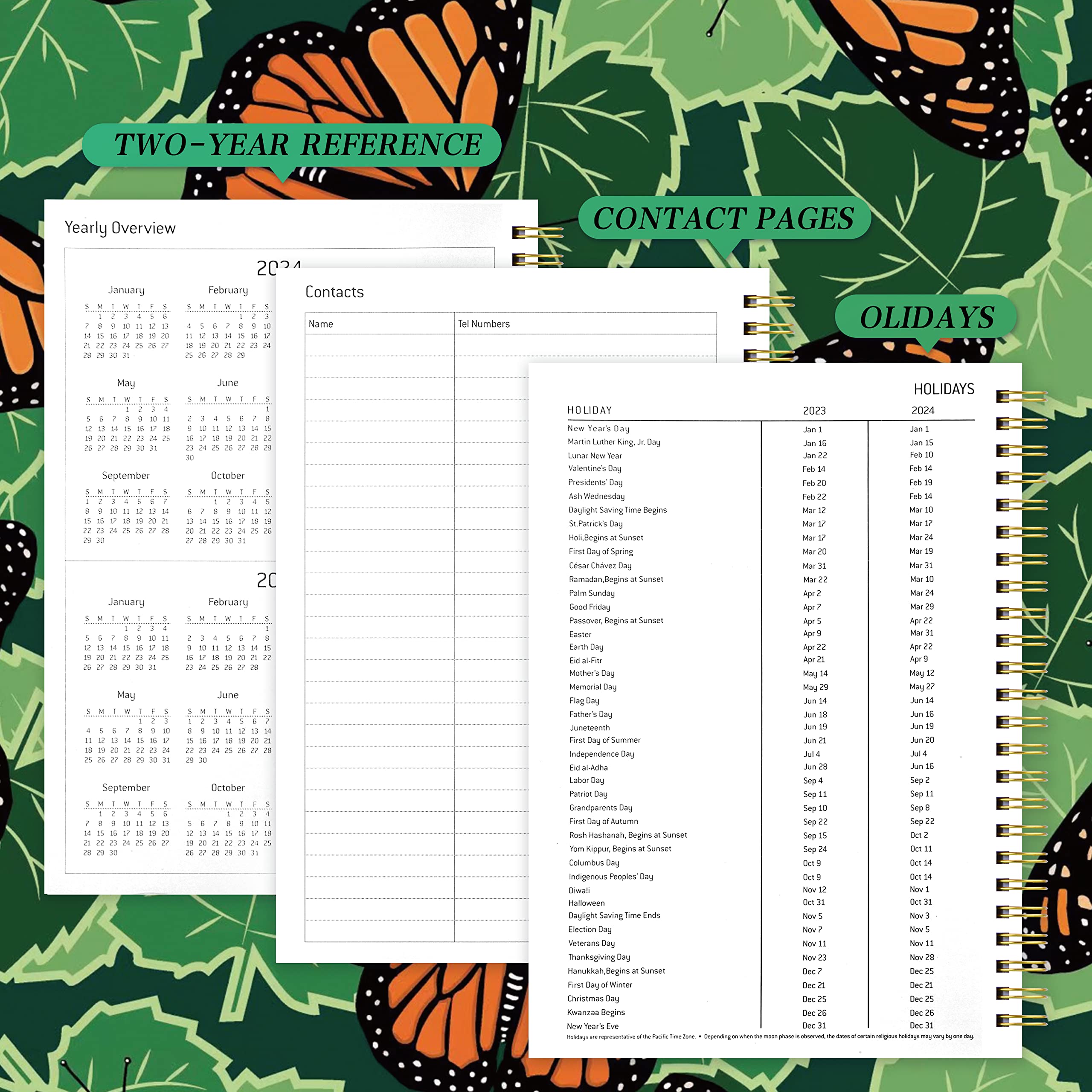 2024 Planner - 2024 Academic Weekly & Monthly Planner with Monthly Tabs, Daily Planner Yearly Agenda Calendar Organizer, Jan 2024-Dec 2024, 6.3" x 8.5"