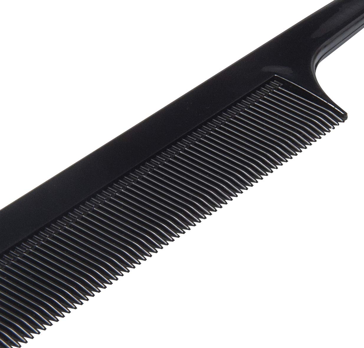 Diane Ionic Rat Tail Comb – Anti-Static Fine Tooth Comb and Hair-Cutting, Styling Tool for Women, Men, Hair Stylists, Barbers with Long Thin Handle, Black, 8 Inches, DBC043