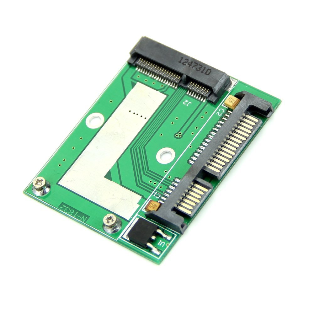 YHJIC New PCI E Half Height mSATA SSD to 7mm 2.5inch SATA 22pin Hard Sisk Drive PCBA as shown 046029 046029