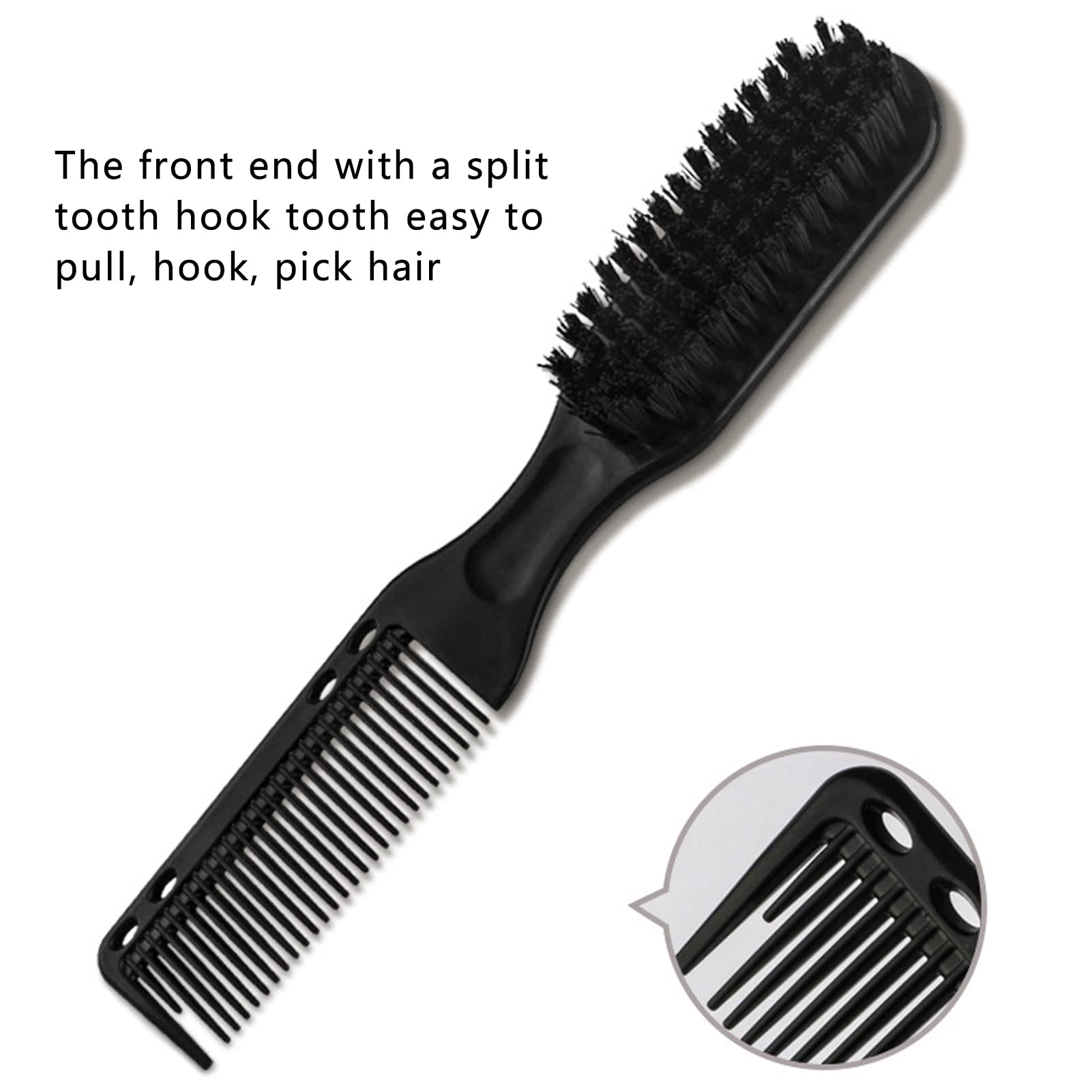 3pcs Beard Brush for Men, Double Head Beard Grooming Brush with Curved Handle, Portable Beard Mustache Styling Comb for Fine or Thinning Hair,