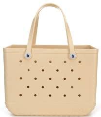 BOGG BAG Original X Large Waterproof Washable Tip Proof Durable Open Tote Bag for the Beach Boat Pool Sports 19x15x9.5 in Bone