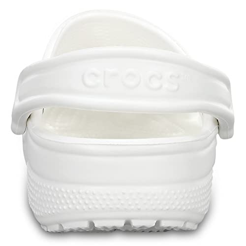 Crocs Unisex-Adult Classic Clogs (Best Sellers), White, 7 Men/9 Women