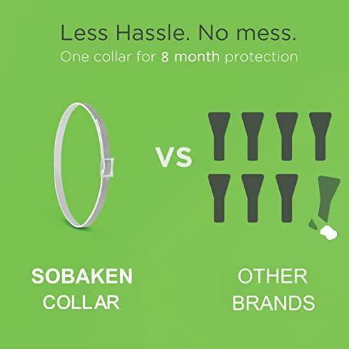 8-Month Protection Dog Flea Collars & Tick Collar - No Irritation, Baldness, or Side Effects - Suitable for Small, Medium, Large Dogs - 25 lnch - Natural flea and tick Collar for Dogs - 1 Pack