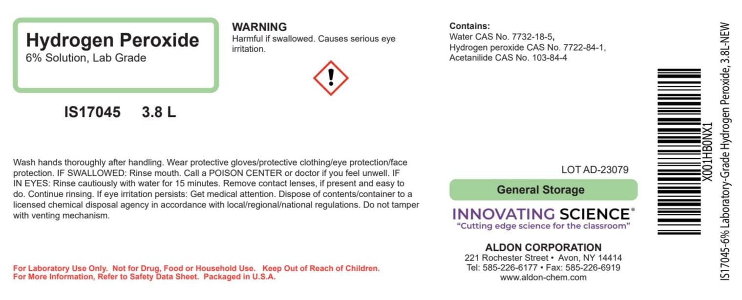 ALDON Innovating Science 6% Laboratory-Grade Hydrogen Peroxide, 3.8L, 1 Gallon - The Curated Chemical Collection - Made in The USA