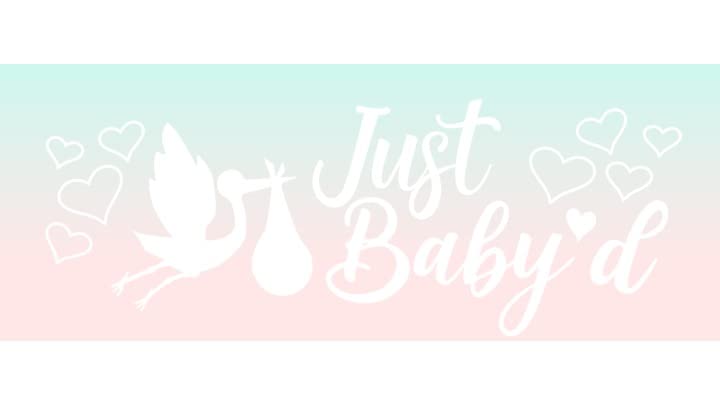 Just Baby'd - Welcome Baby Banner for Leaving Hospital, Baby's First Car Ride Sticker - Celebration & Commemoration, Rear Window Decal Kit - Easy Configuration