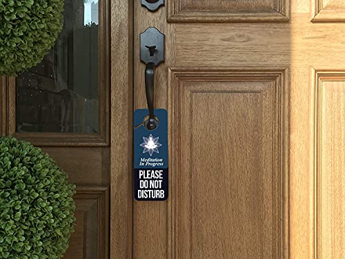 Meditation Door Hanger | Do Not Disturb Sign | by Baby Marley (Blue)