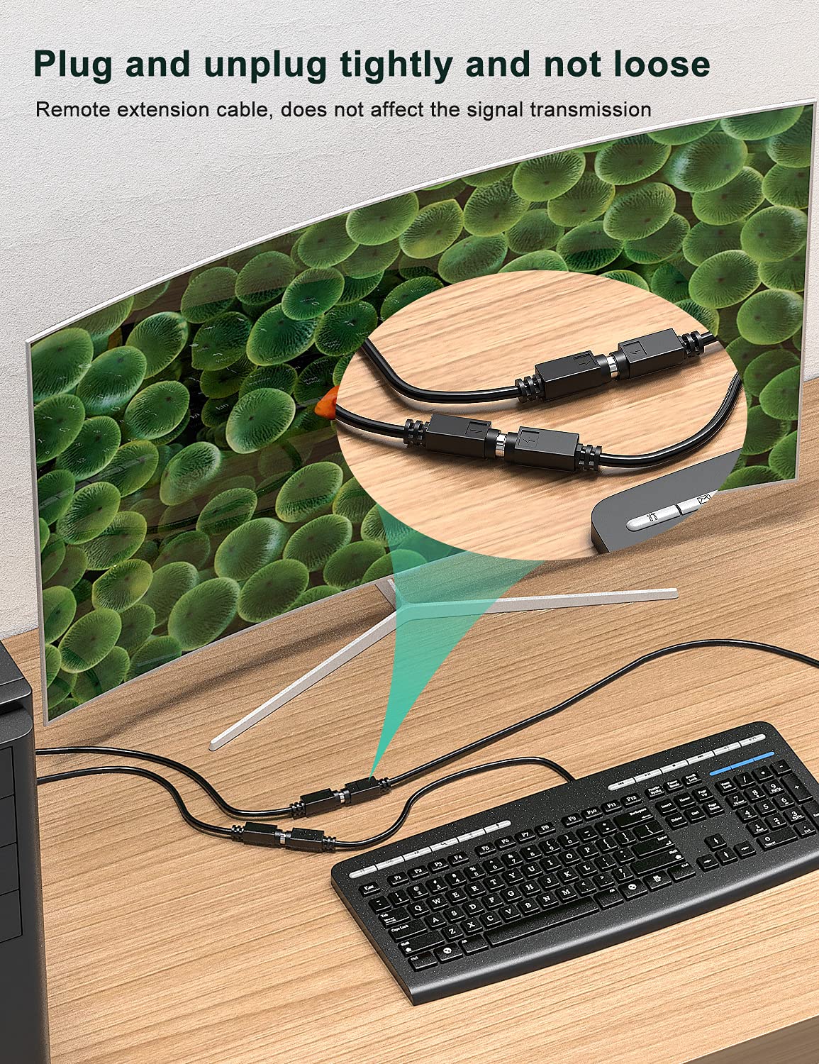 JUXINICE PS/2 Cable 6ft - Shielded Mini DIN 6-Pin Male to Male for PC Mouse & Keyboard - Black (PS/2 M/M 6FT 2M)