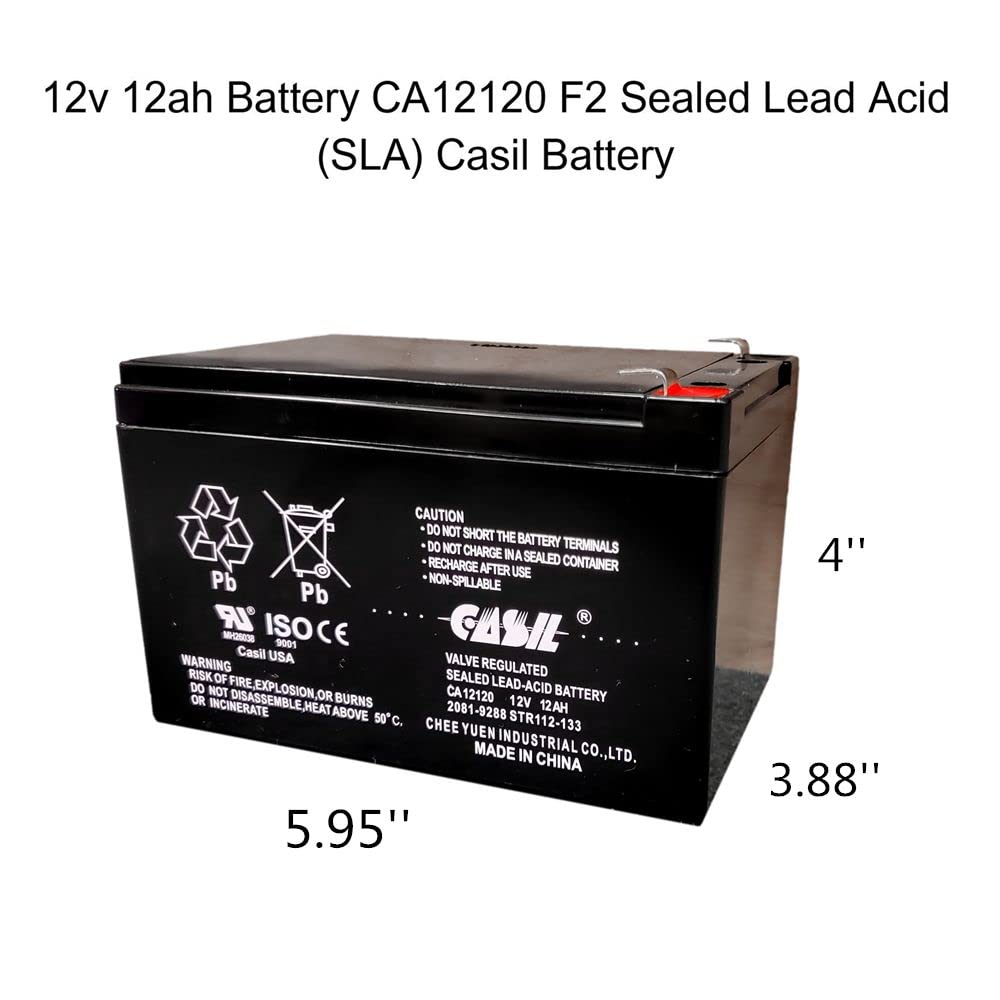 Casil 12V 12Ah Replacement Battery Compatible with APC SU1000NET SU1000RM UPS 2 Pack